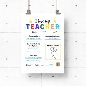 Teacher Appreciation Card: Fill-in Printable Gift (digital Download) - Etsy