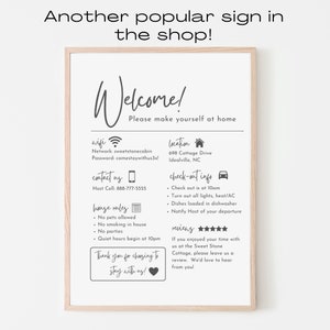 Beach House Welcome Sign: Vacation Rental Rules Template (digital ...