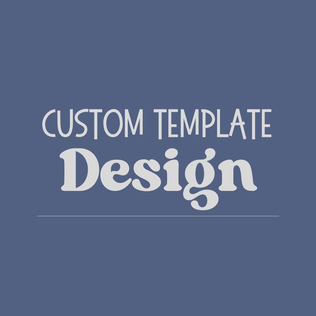 Custom Template Design - Etsy