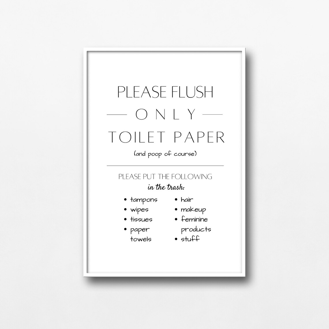 Septic System Bathroom Sign: Airbnb Host Printable (PDF) - Etsy