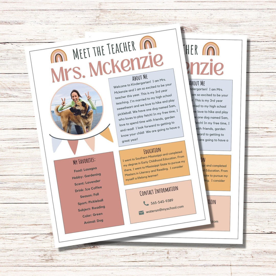 Boho Meet the Teacher Template: Editable Classroom Introduction ...