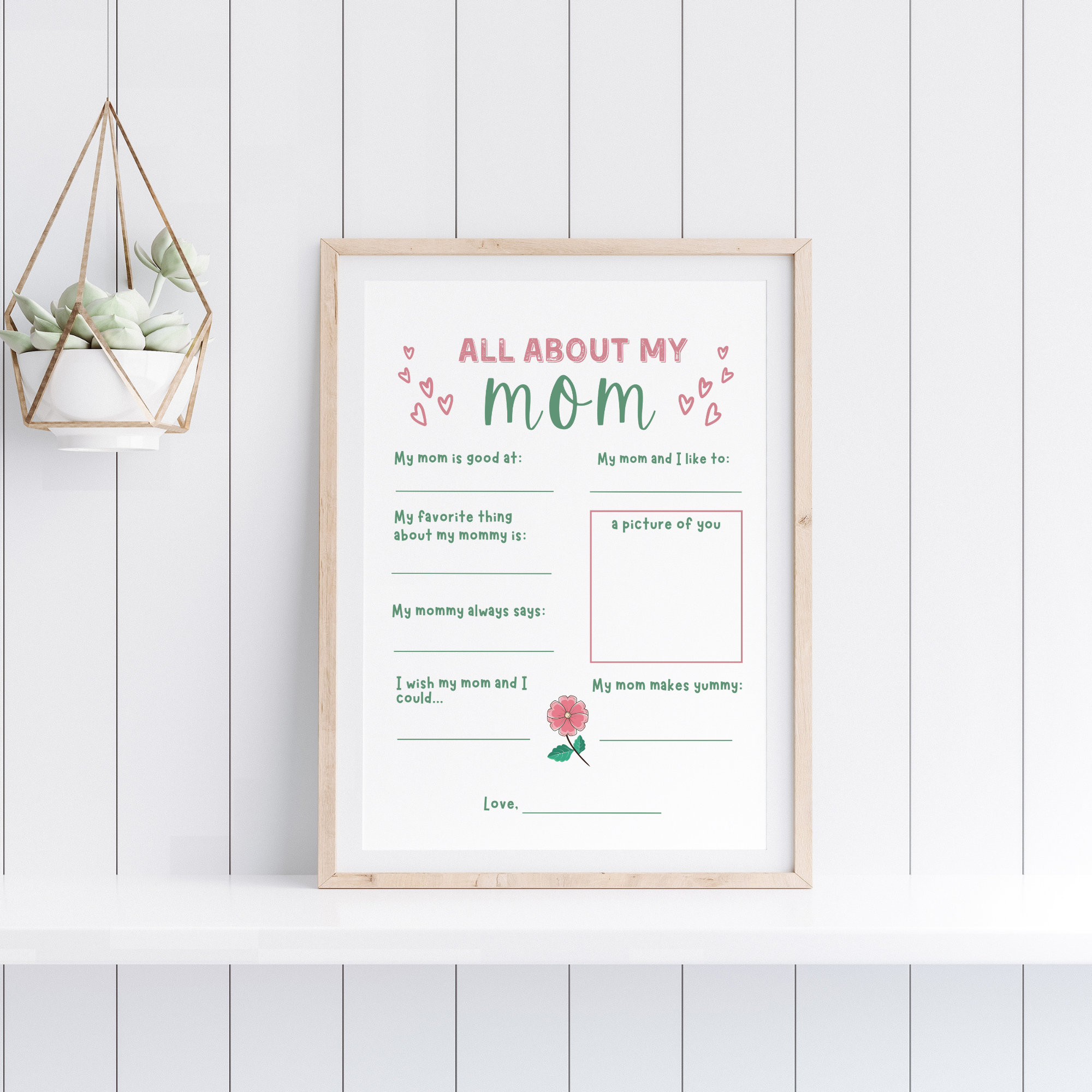 Mother's Day Printable: All About My Mom Questionnaire (digital ...
