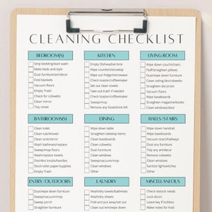 Airbnb Cleaning Checklist Template: Vacation Rental Housekeeping (PDF), Cleaning Guide for Homes ...