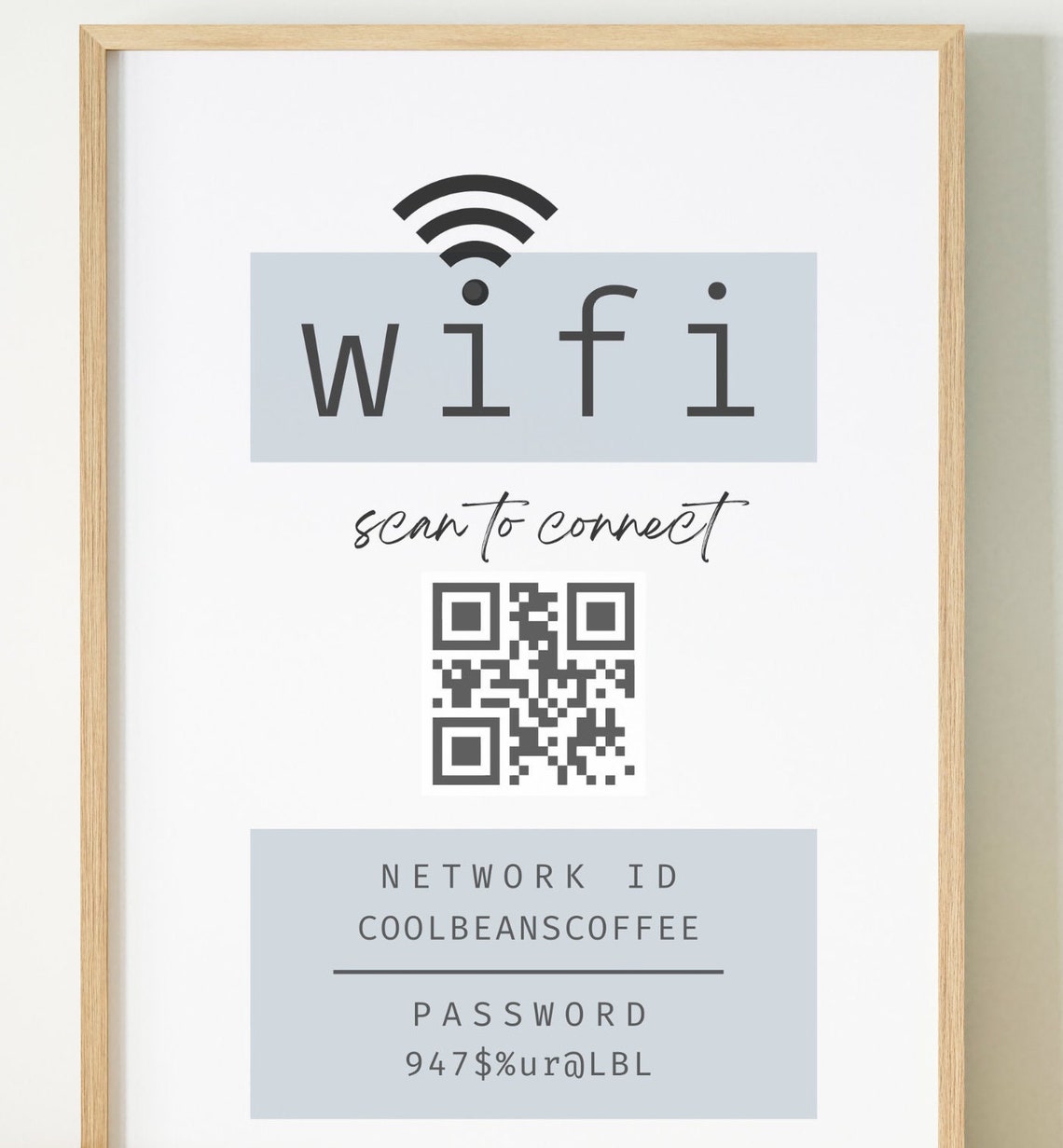 Wifi QR Code Sign Editable Wi-fi Template 1 Page Sign for - Etsy Wifi QR Code Sign Editable Wi-fi Template 1 Page Sign for - Etsy