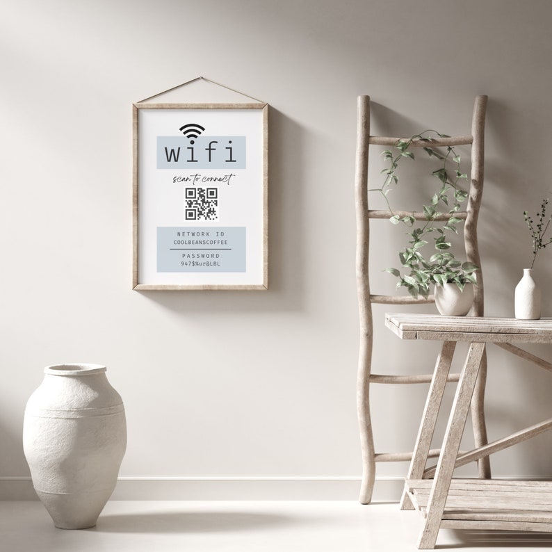 Wifi QR Code Sign Editable Wi-fi Template 1 Page Sign for - Etsy Wifi QR Code Sign Editable Wi-fi Template 1 Page Sign for - Etsy