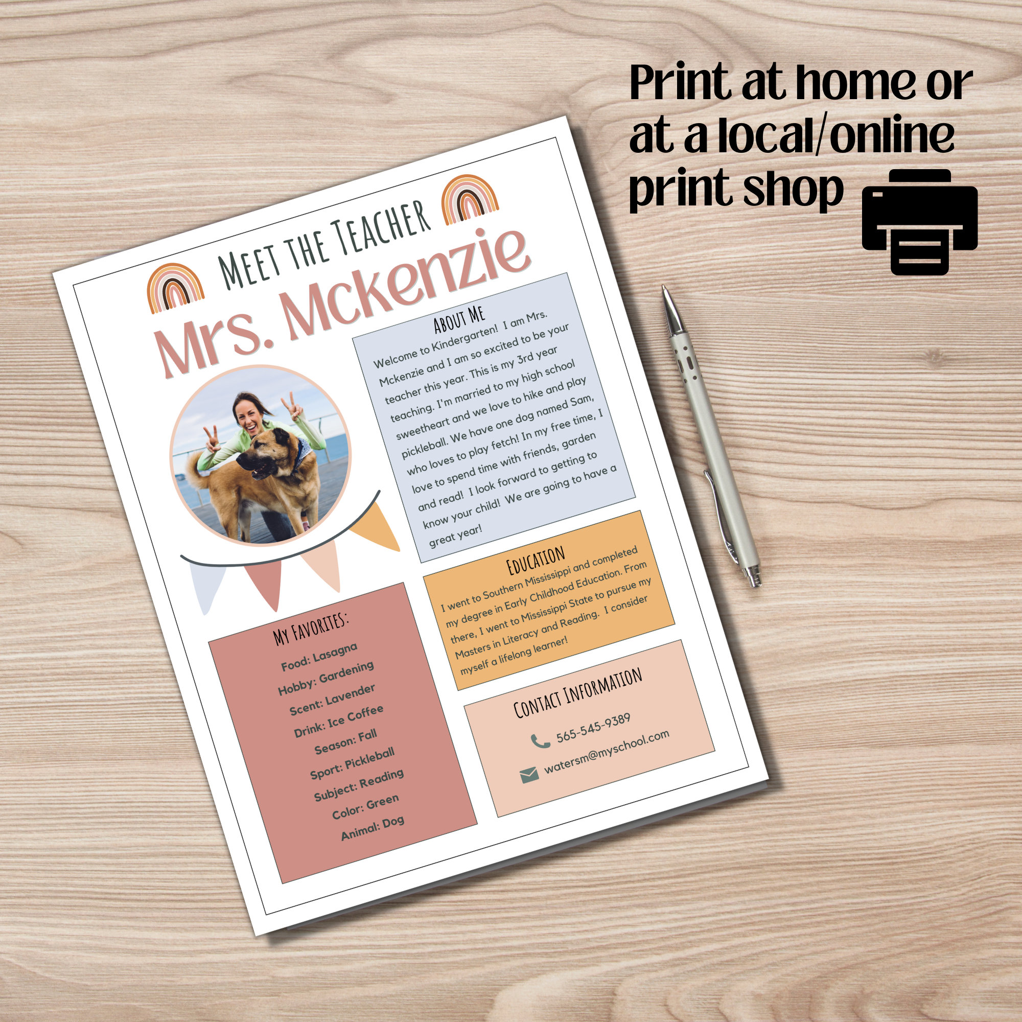Boho Meet the Teacher Template: Editable Classroom Introduction ...