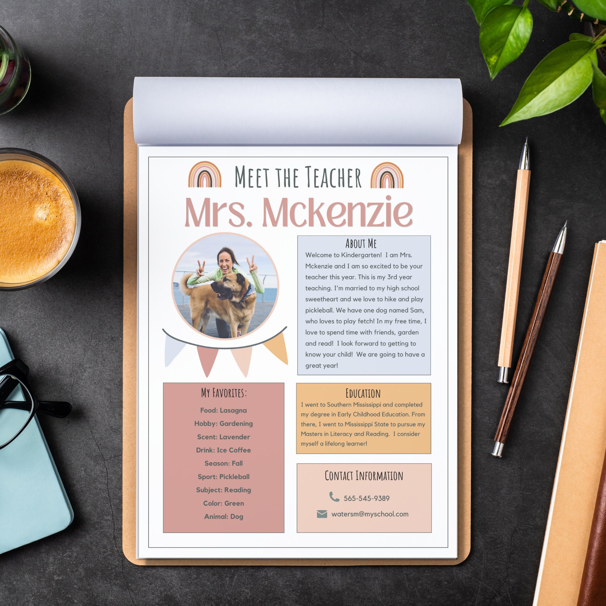 Boho Meet the Teacher Template: Editable Classroom Introduction ...