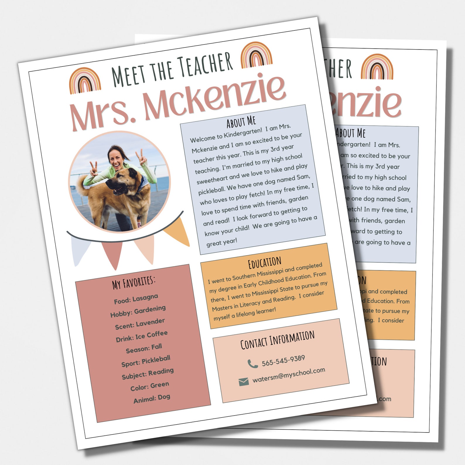 Boho Meet the Teacher Template: Editable Classroom Introduction ...