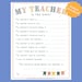 Fillable Teacher Appreciation Gift: End of School Printable (PDF) - Etsy