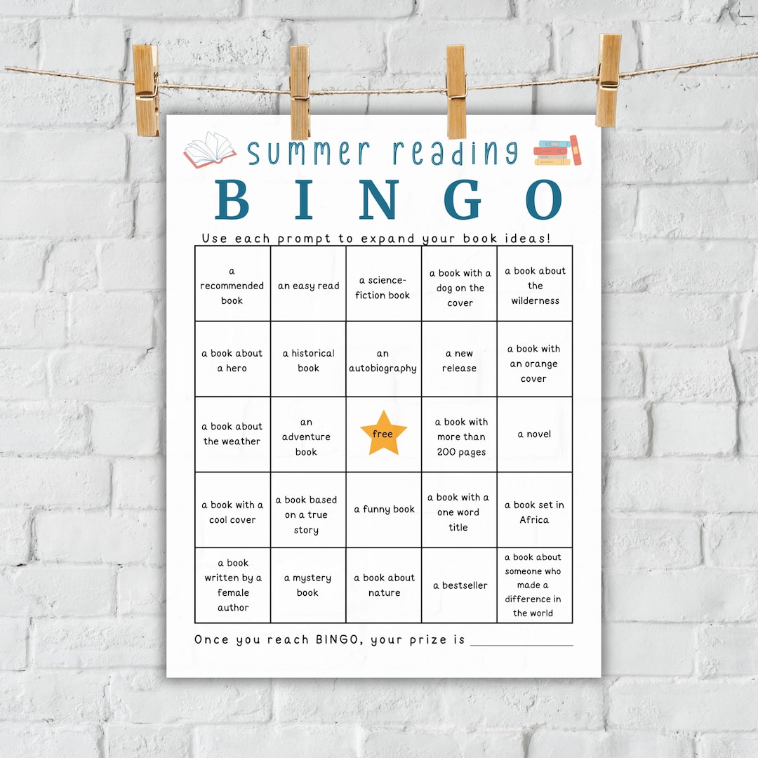Summer Reading Bingo: Fun Reading Challenge (PDF Printable) - Etsy