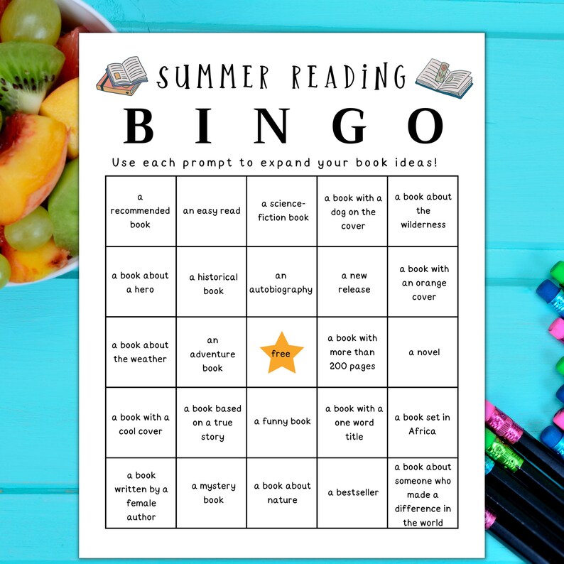 Summer Reading Bingo: Fun Reading Challenge for Kids (digital Download ...