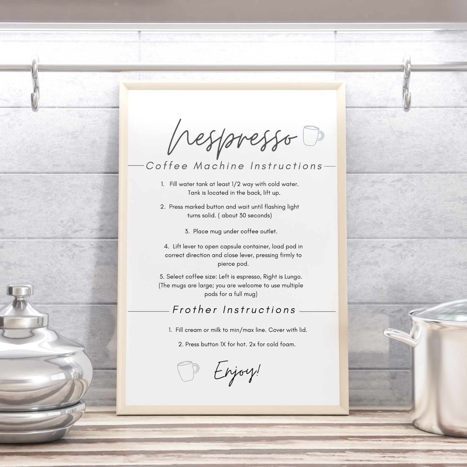 Nespresso Machine Instructions Template Short Term Rental - Etsy