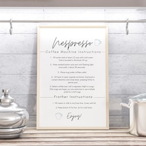 Nespresso Machine Instructions Template, Short Term Rental Sign, Airbnb ...