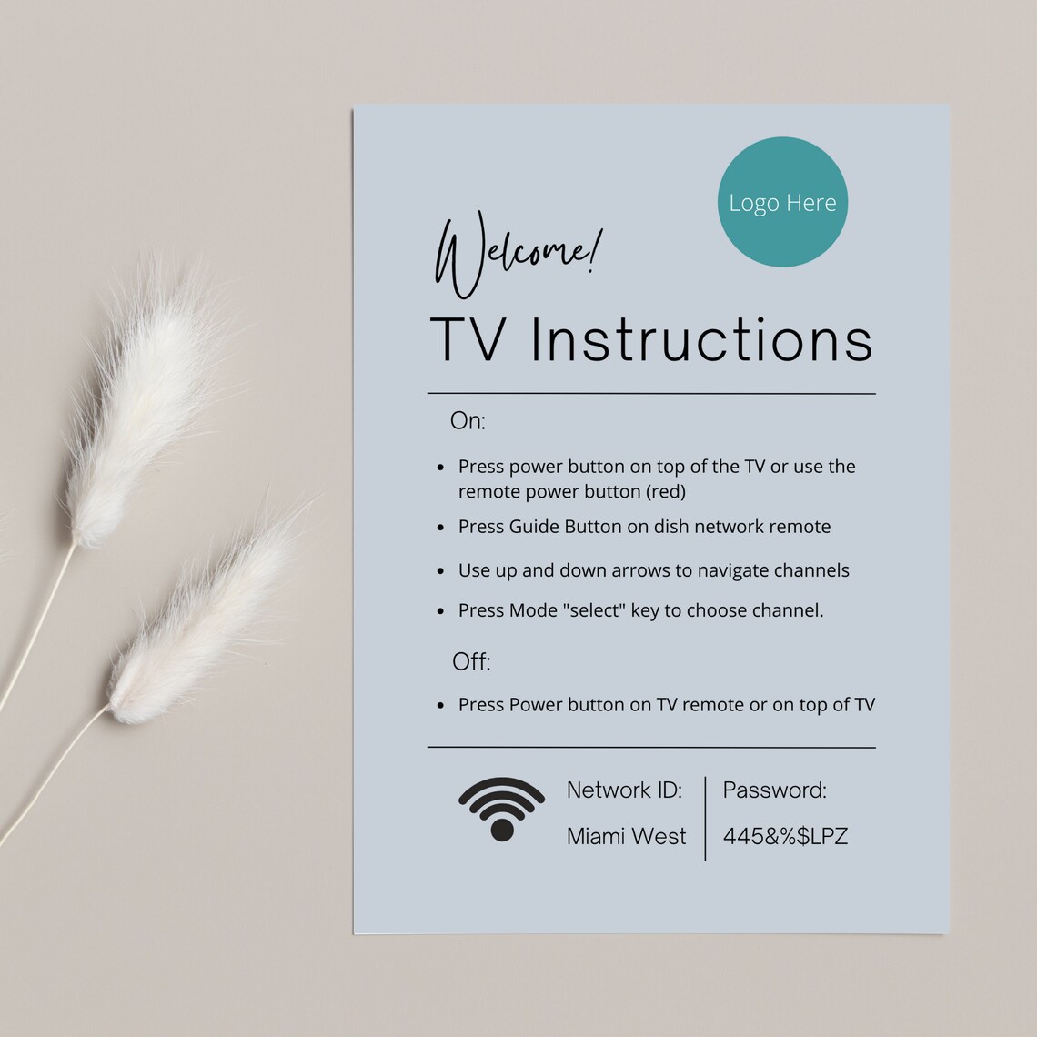 Rental House TV Instructions Airbnb TV Directions VRBO - Etsy