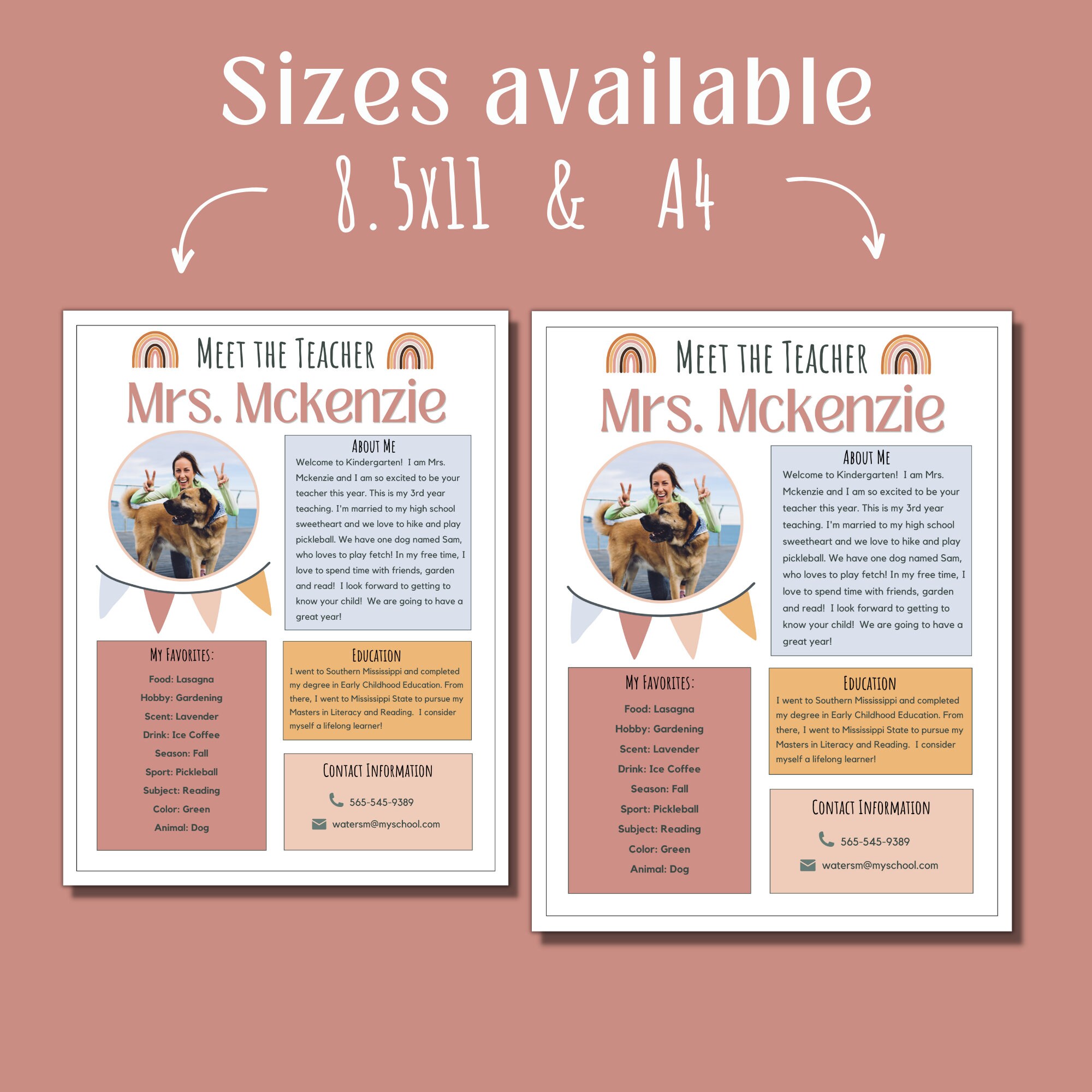 Boho Meet the Teacher Template: Editable Classroom Introduction ...