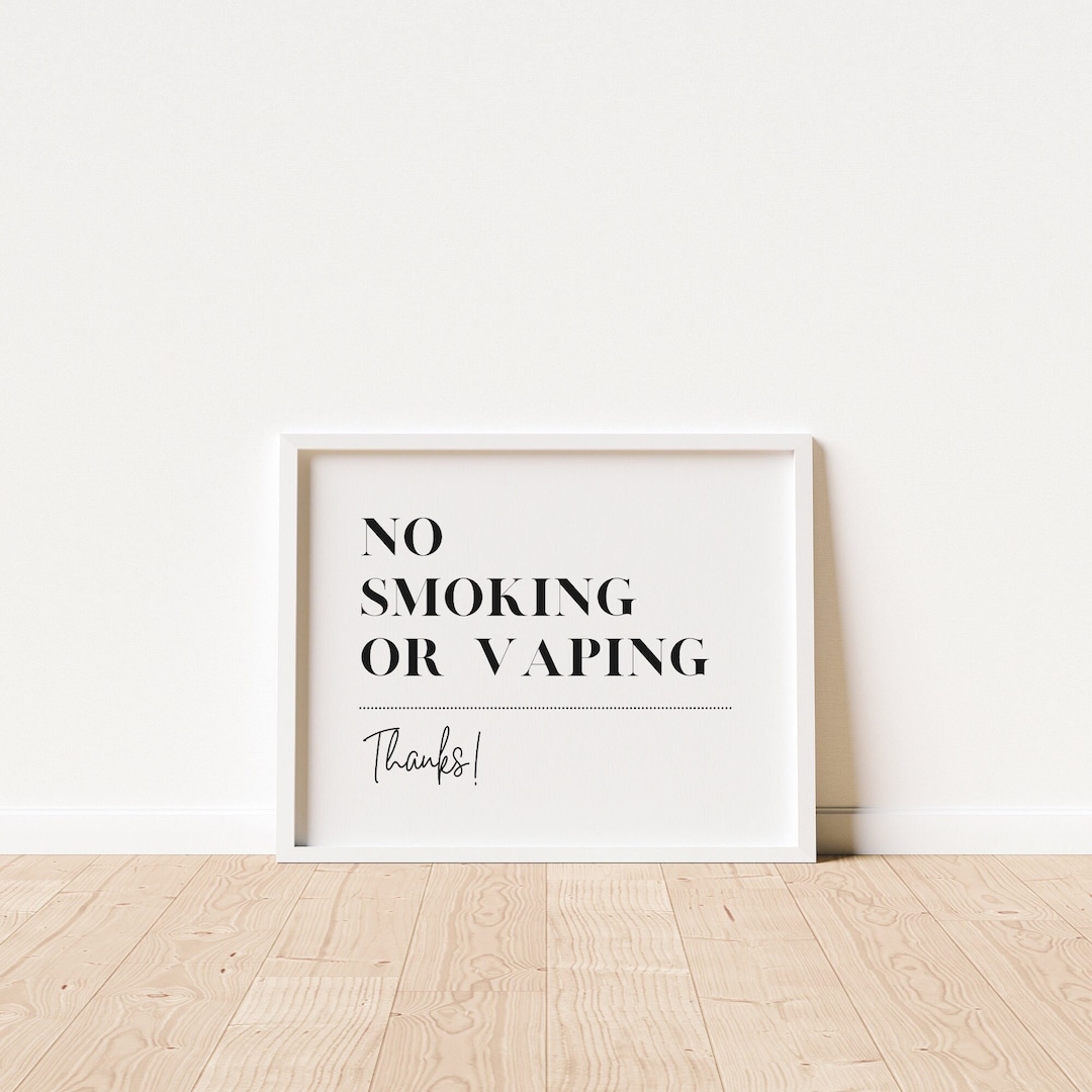 No Smoking Printable Sign, Please No Smoking, No Vaping, No Smoking ...
