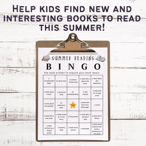Summer Reading Bingo: Fun Reading Challenge for Kids (digital Download ...