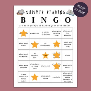 Summer Reading Bingo: Fun Reading Challenge for Kids (digital Download ...