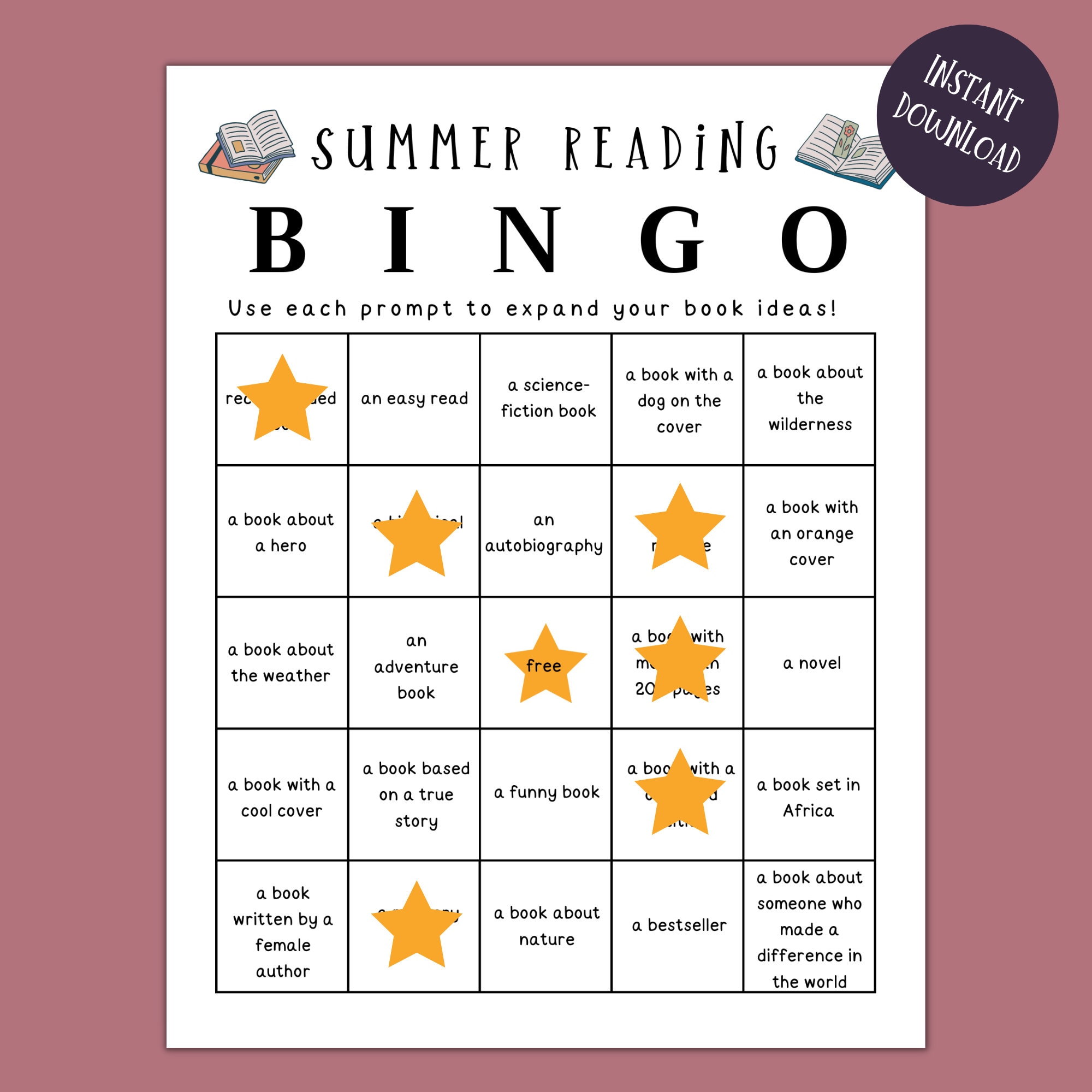 Free Printable Reading Bingo Cards - Printable Templates