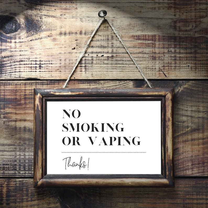 No Smoking Printable Sign Please No Smoking No Vaping - Etsy