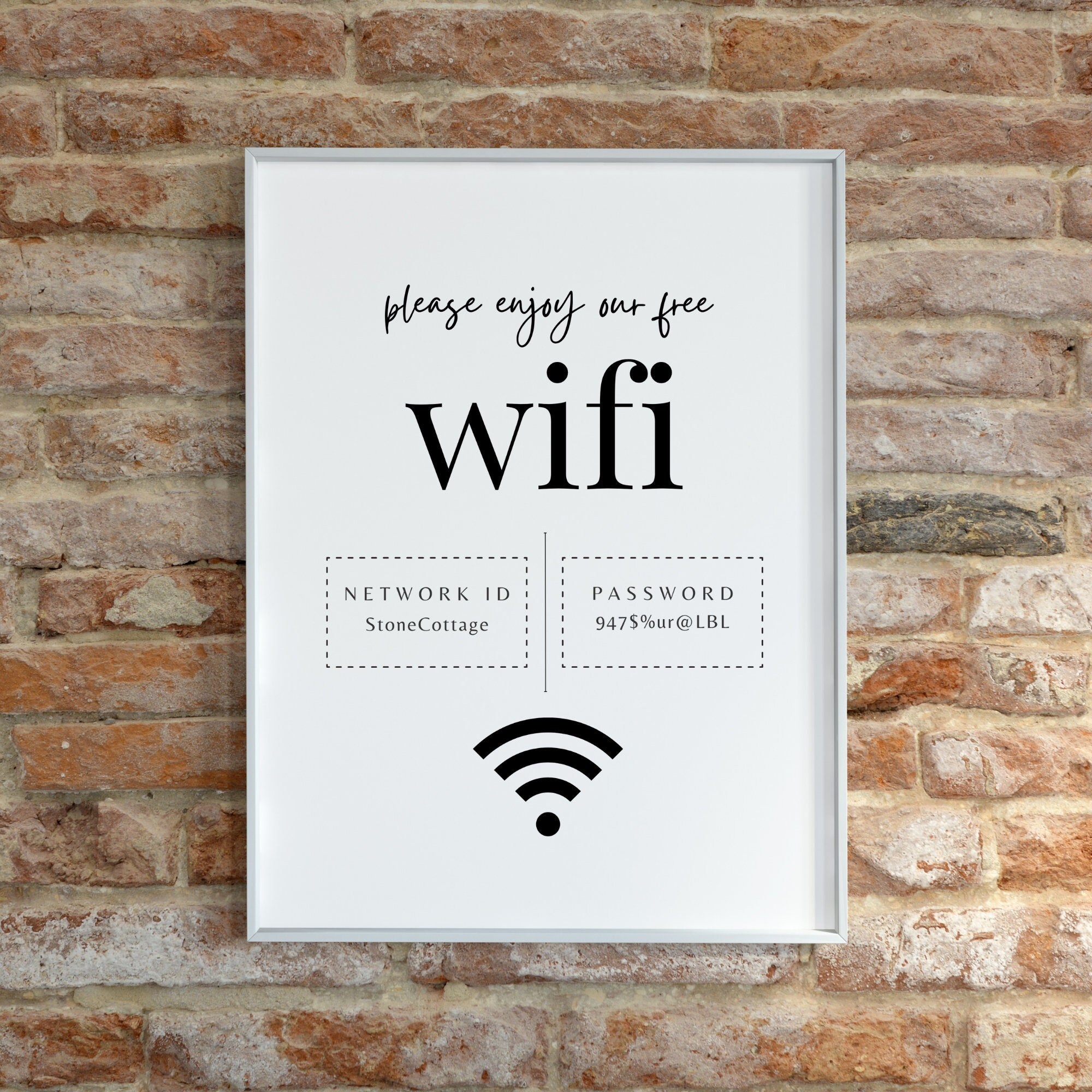 Wifi Password Sign Editable Wifi Sign for Airbnb Hosts Free - Etsy