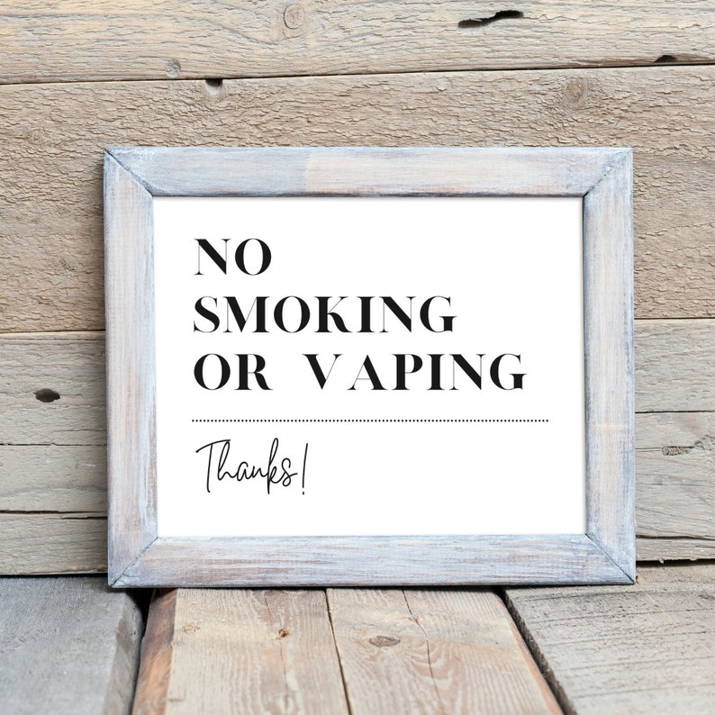 No Smoking Printable Sign Please No Smoking No Vaping No - Etsy