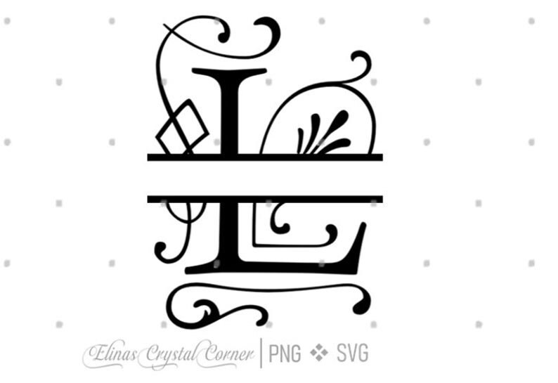 Letter L Monogram Monogram Split Alphabet Monogram Split | Etsy