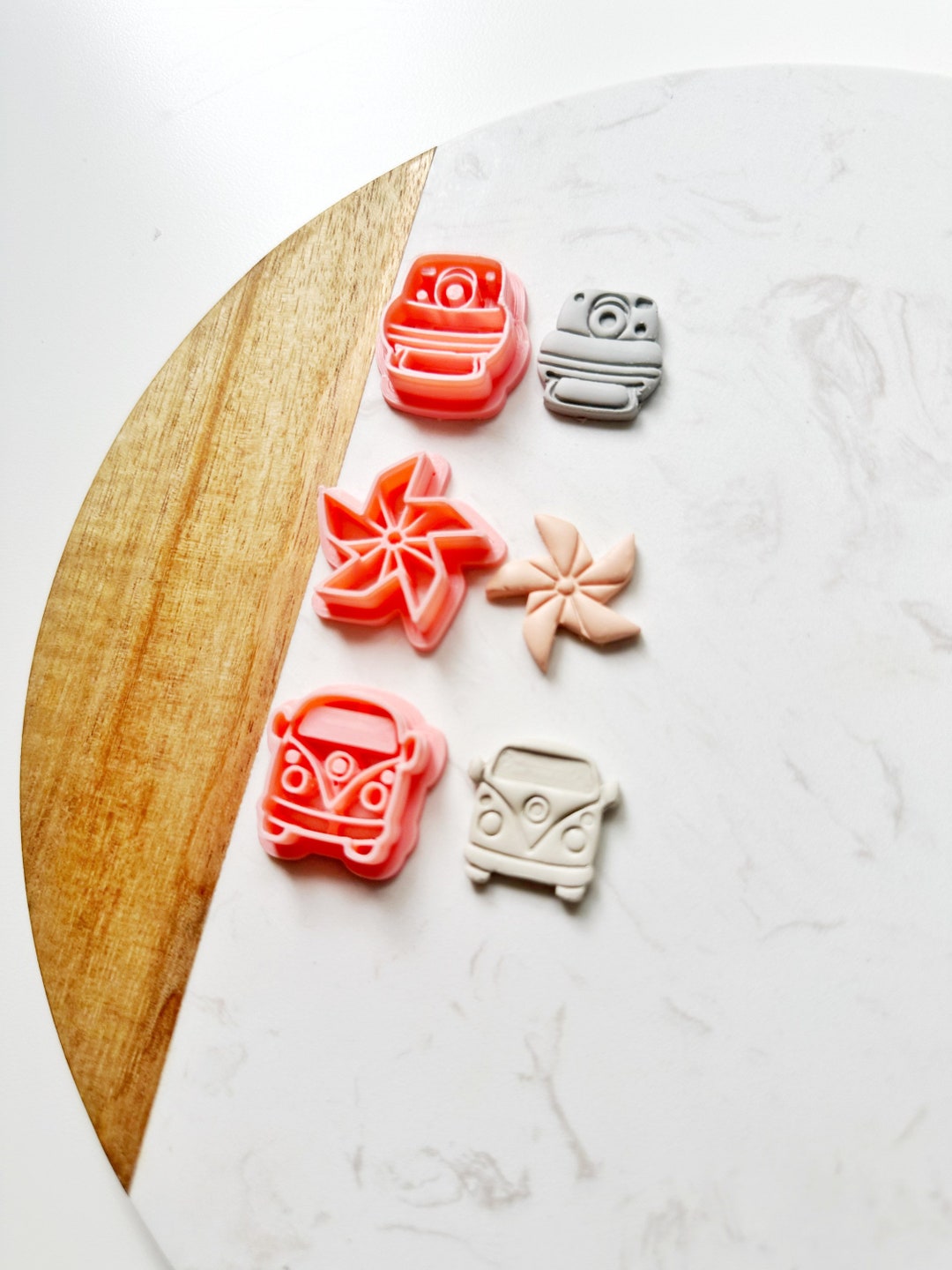 Summer Clay Cutters| Polaroid Camera Clay Cutter| Hippie Van Summer ...