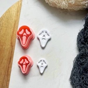 Halloween Scream Mask Polymer Clay Cutter | Halloween Clay Cutter |fall ...