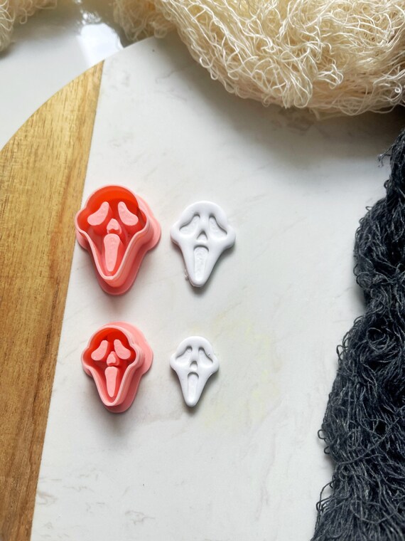 Halloween Scream Mask Polymer Clay Cutter Halloween Clay - Etsy