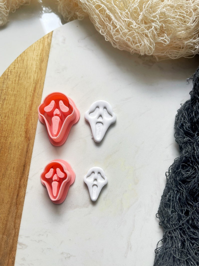 Halloween Scream Mask Polymer Clay Cutter Halloween Clay - Etsy