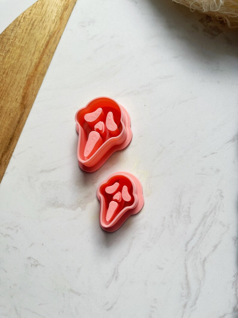 Halloween Scream Mask Polymer Clay Cutter Halloween Clay - Etsy
