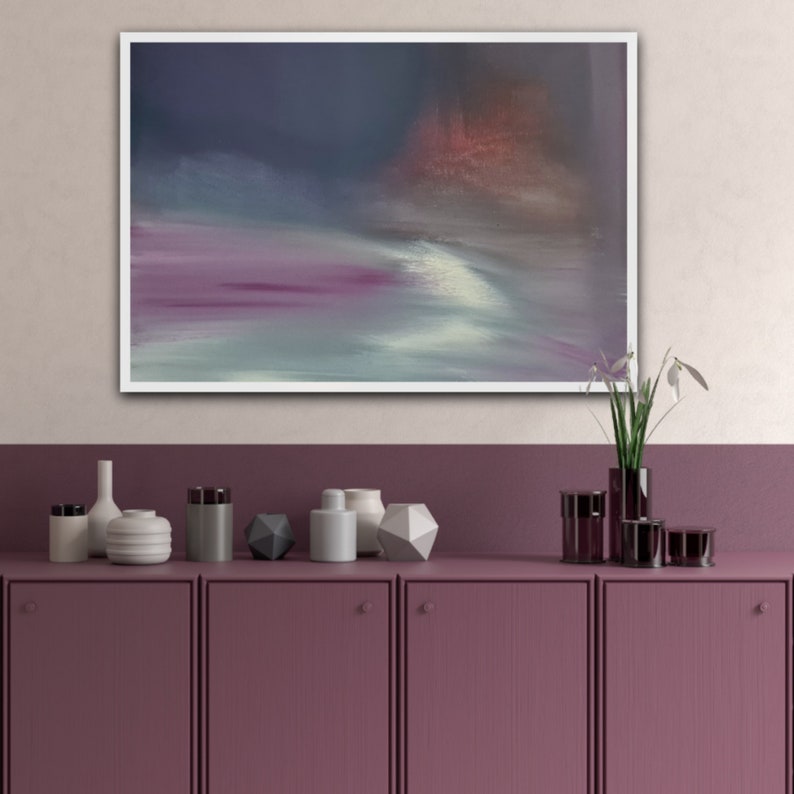Original, Abstract Seascape Painting, on Canvas Board. Scottish Coast ...