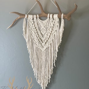 Elk Antler Macrame Wall Hanging | Etsy