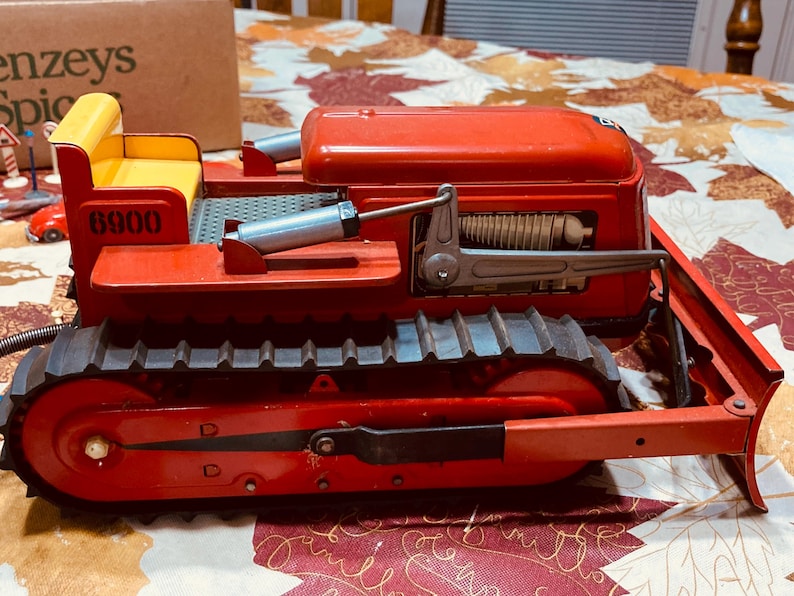 Arnold Tin Plate 'goliath' Toy Bull Dozer With Hand Controller - Etsy