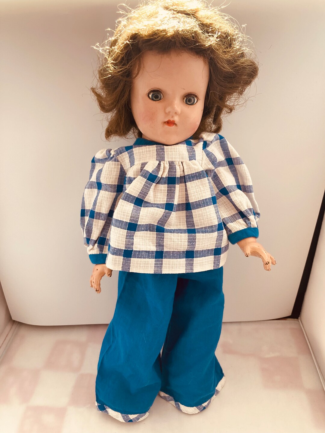 Vintage 15 Inch Composite Doll - Etsy