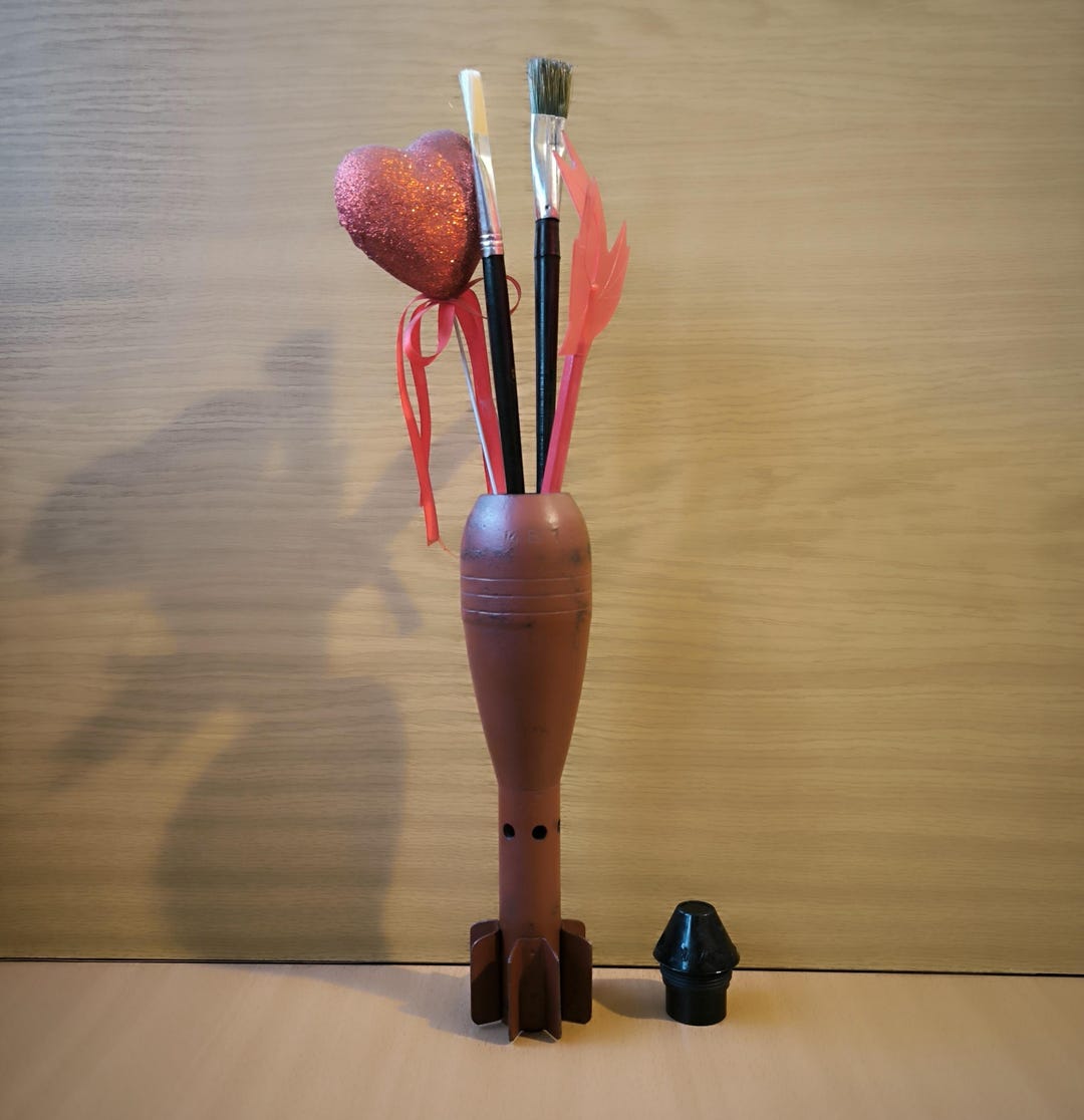 Vintage Museum and Exhibition Model of a 50-mm Shell From the Second ...