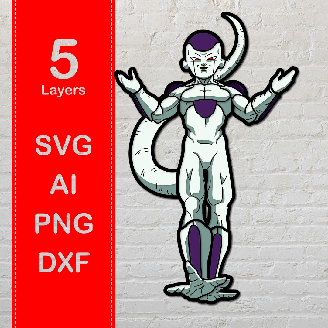 Villain Dragonball DBZ Multilayer SVG DXF Design Freeze Frieza Wood ...