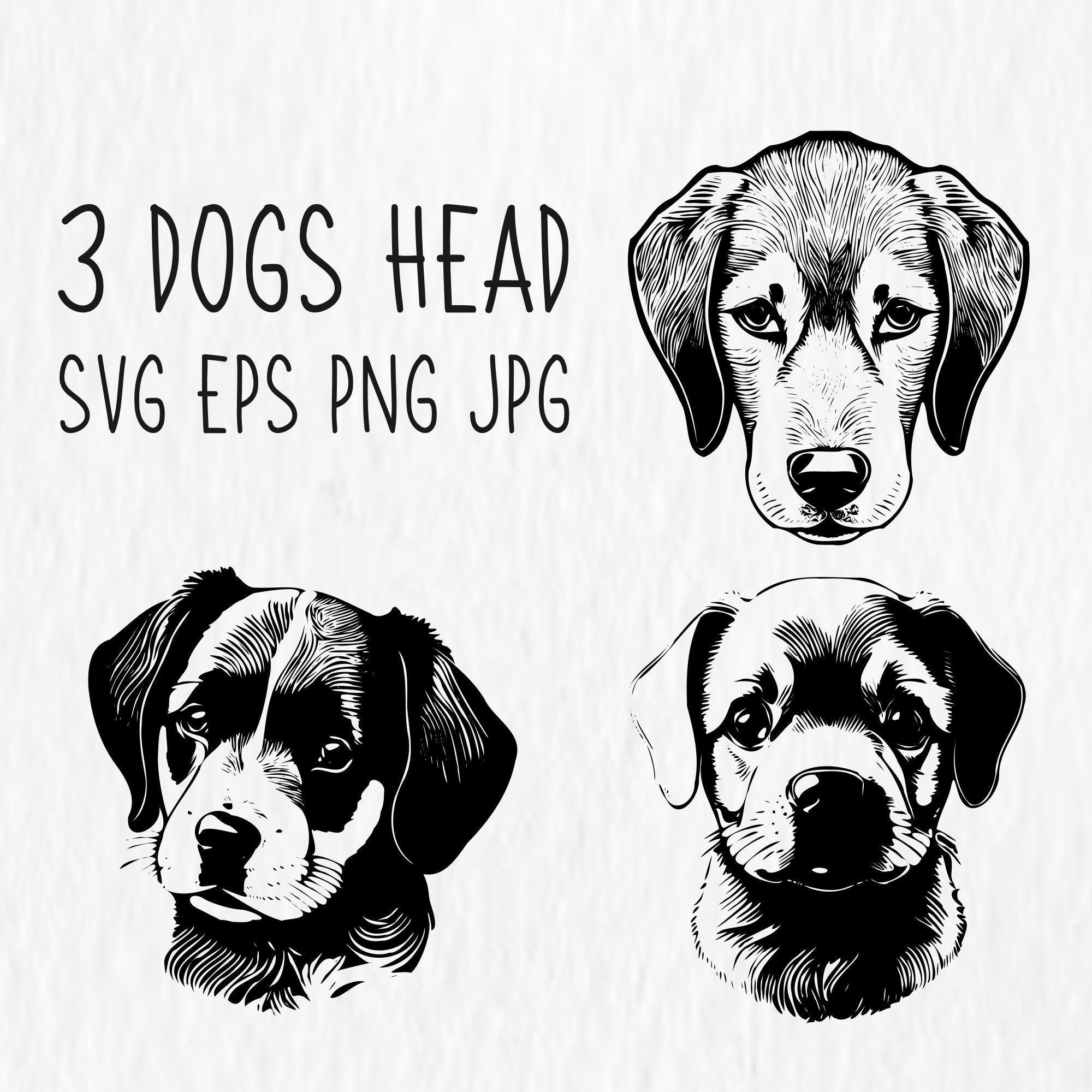 Puppy Head Svg Dog Head Svg Vector Art for Sublimation Printing Cricut ...