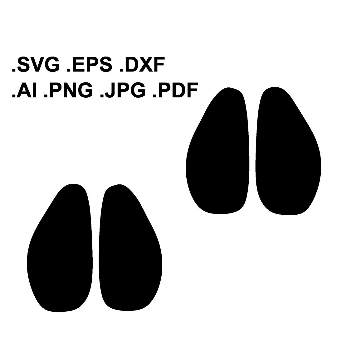 Cow Footprints Svg Farm Animal Foot Vector Hand Drawn Foot Prints for ...