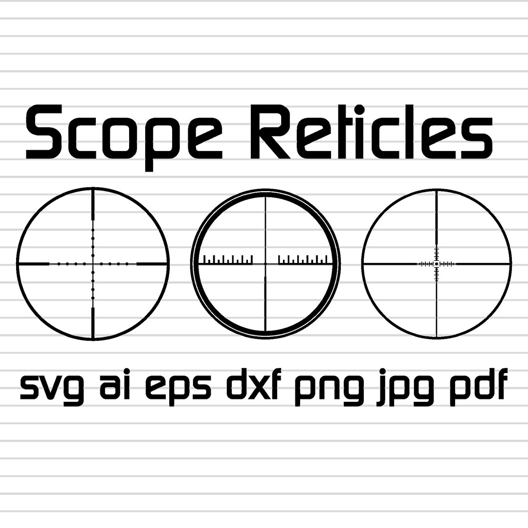 Sniper Rifle Scope Reticles svg retícula punto de mira - Etsy México