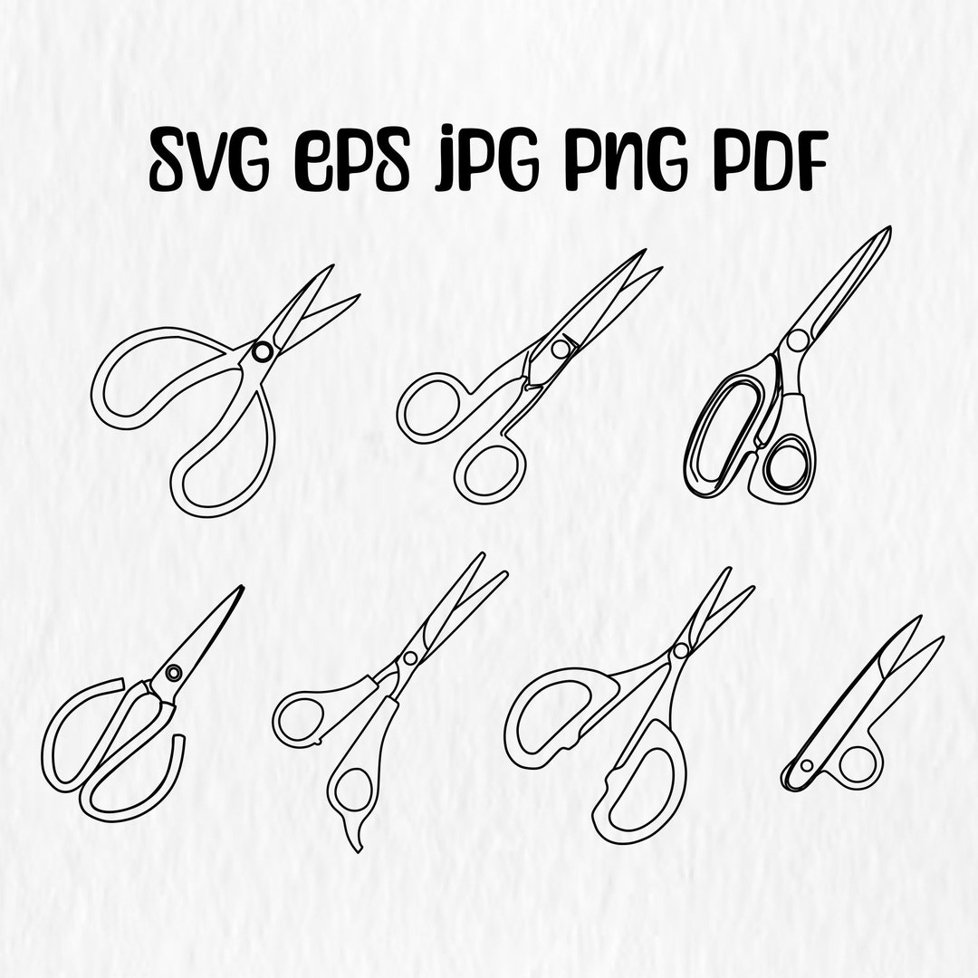 7 Scissors Vector Files, Scissors SVG, Gardening Scissors, Haircut ...