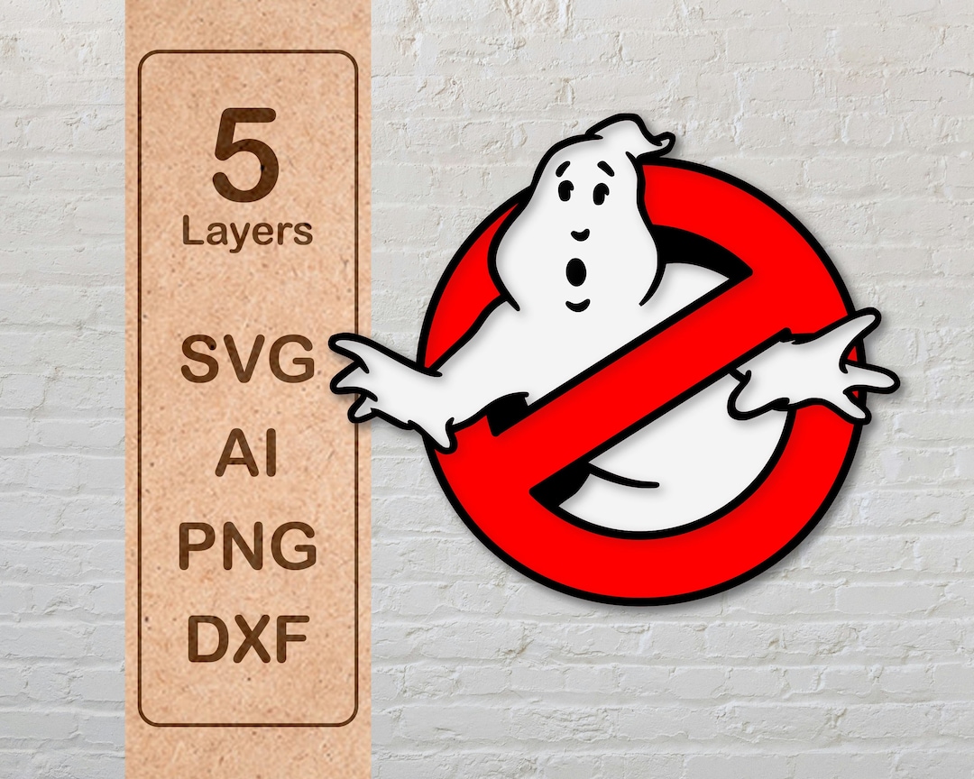 Ghost Logo Multilayer Laser Cut Files Svg Dxf Design Wood Steel Paper ...