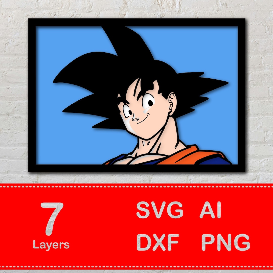 Dragonball Saiyan DBZ Layered SVG DXF Design Pokemon Wood Steel Paper ...