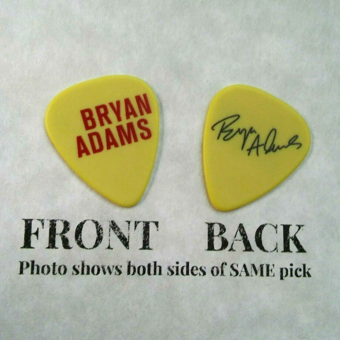 BRYAN ADAMS band logo signature guitar pick Q-A6 | Etsy