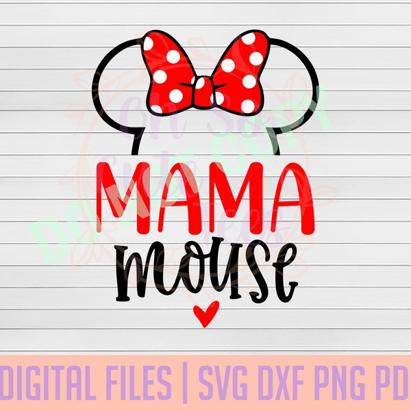 Mama Mouse Svg - Etsy