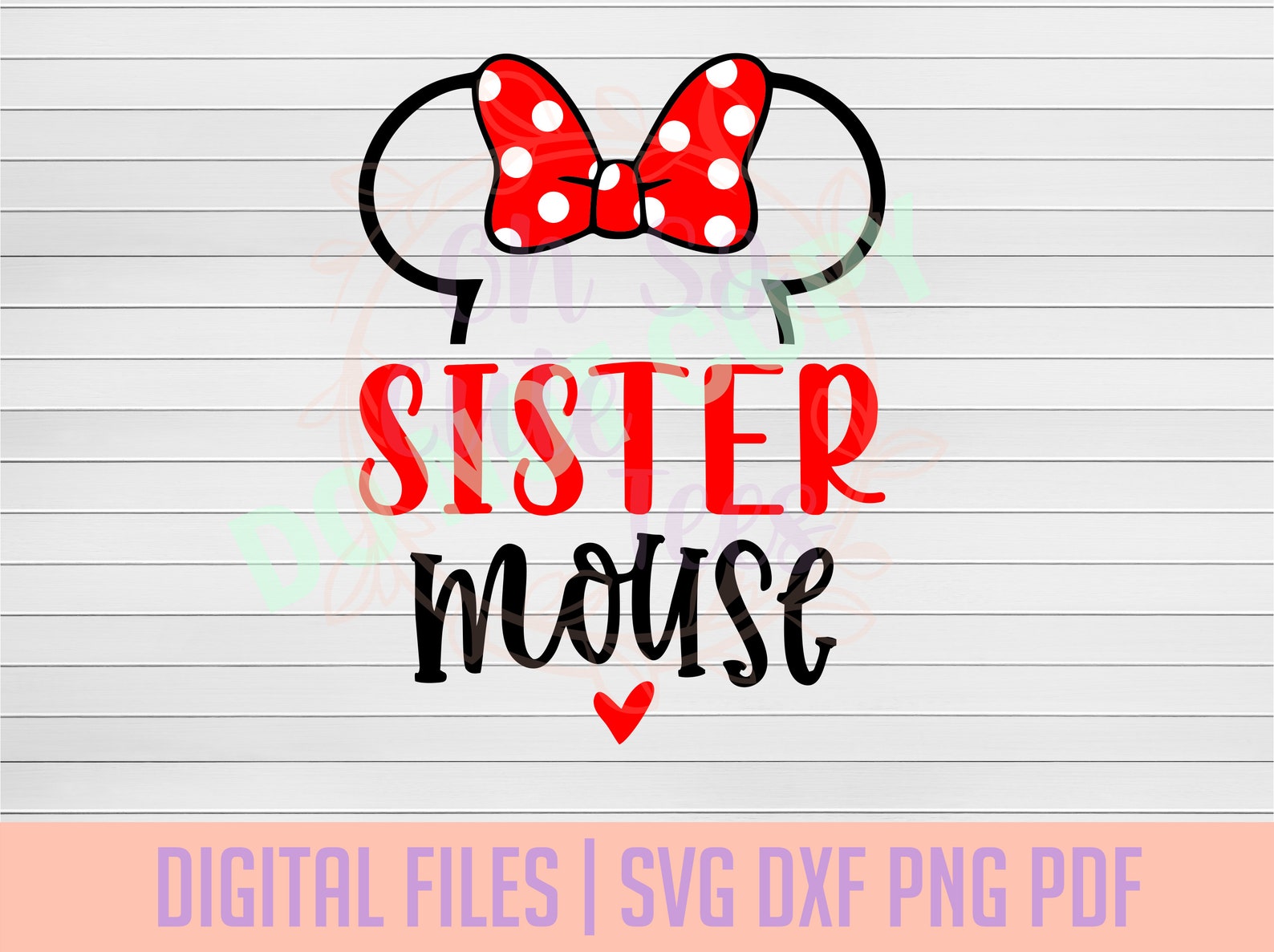 Sister Mouse DIGITAL DOWNLOAD Svg, Dxf, Png, Pdf - Etsy