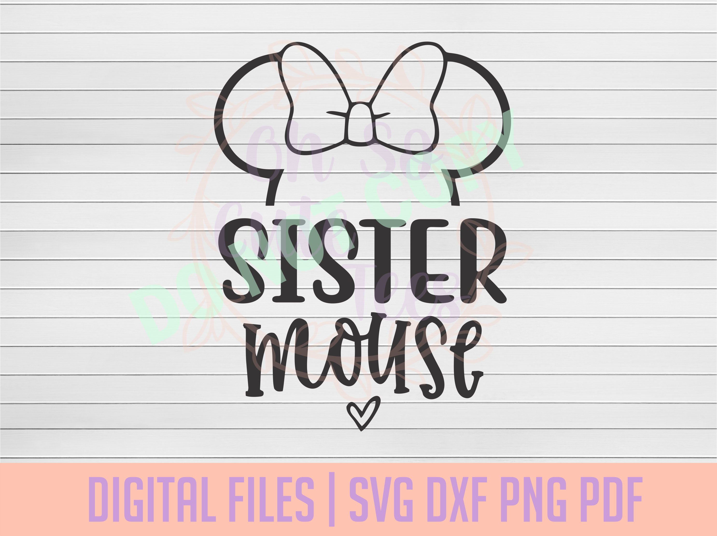Sister Mouse DIGITAL DOWNLOAD Svg, Dxf, Png, Pdf - Etsy