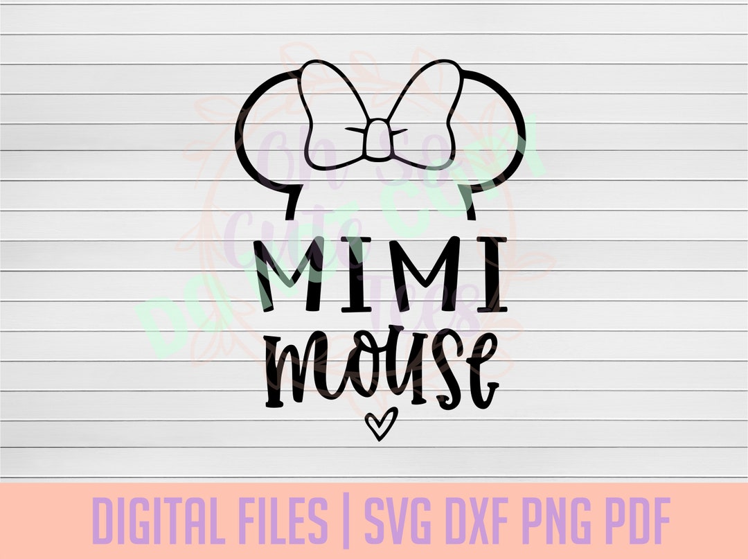 Mimi Mouse DIGITAL DOWNLOAD Svg, Dxf, Png, Pdf - Etsy