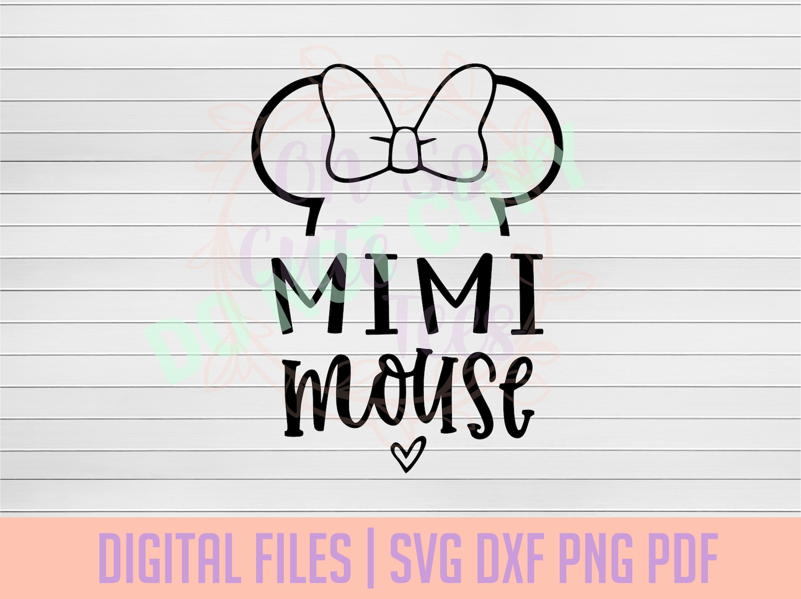 Mimi Mouse DIGITAL DOWNLOAD Svg Dxf Png Pdf - Etsy